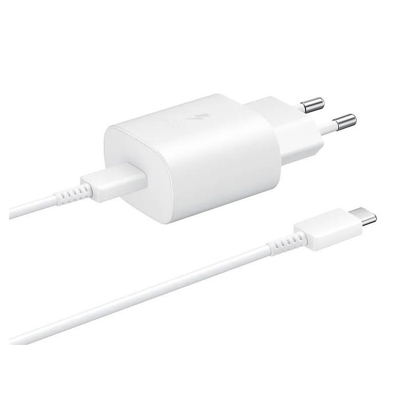 Chargeur SFC rapide Samsung USB Type-C / 25W / Blanc