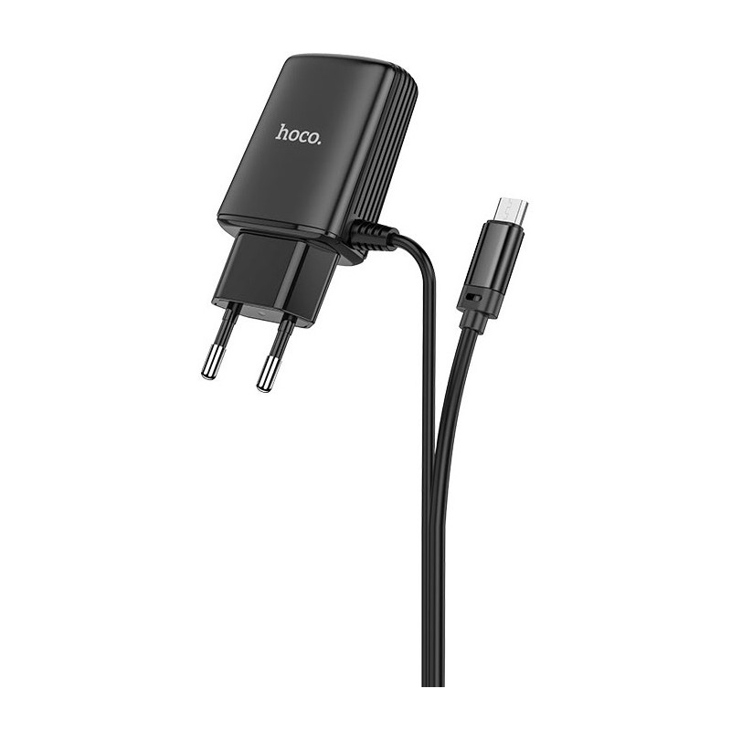 Chargeur Hoco C82A Double USB Pour Micro-USB / 2.4A / Noir