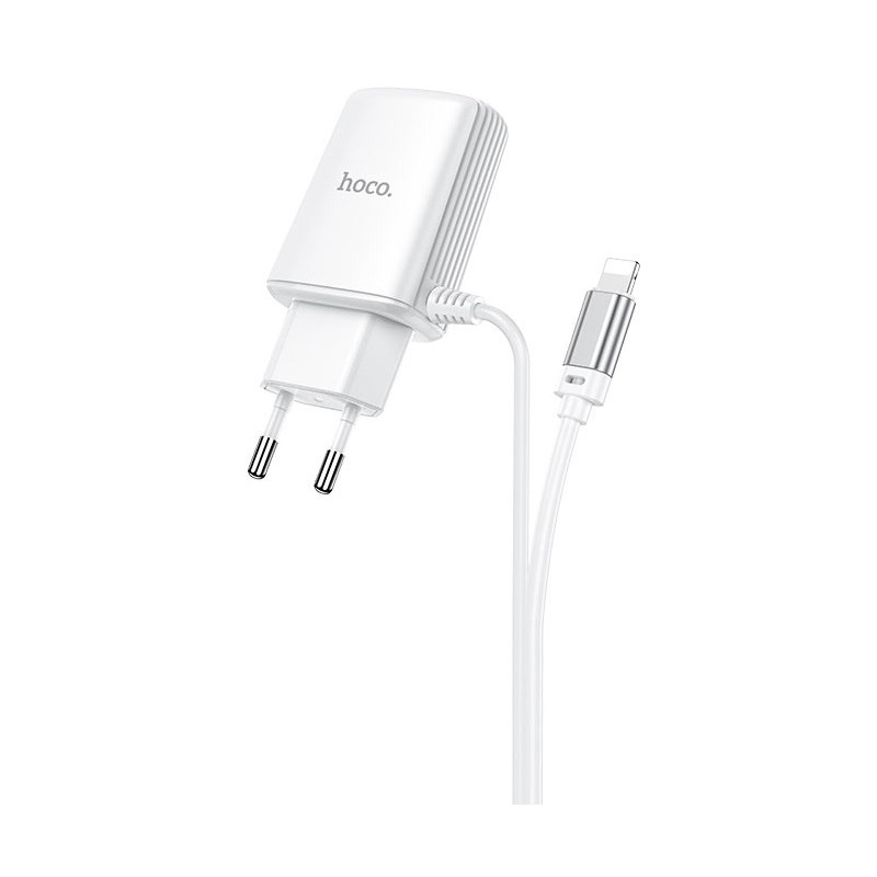 Chargeur Hoco C82A Double USB Pour iPhone / 2.4A / Blanc