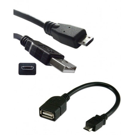Adaptateur Micro USB vers USB Female + Câble Micro USB
