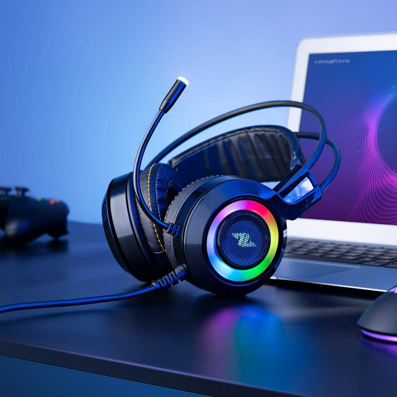 Casque-Micro Gaming ABKONCORE CH60 True 7.1 / RGB / Noir