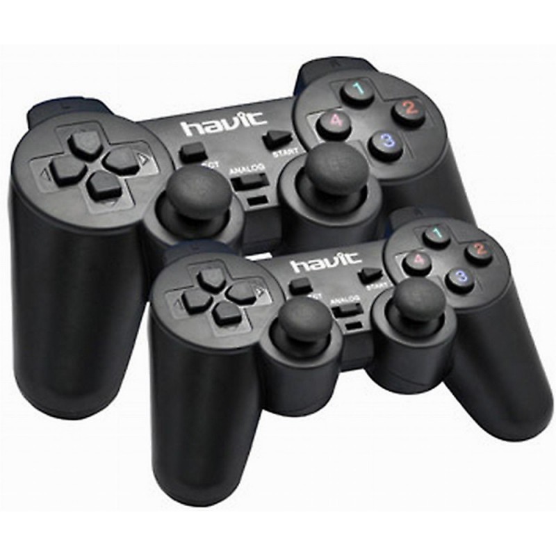 Double Manettes de jeu USB avec Vibration