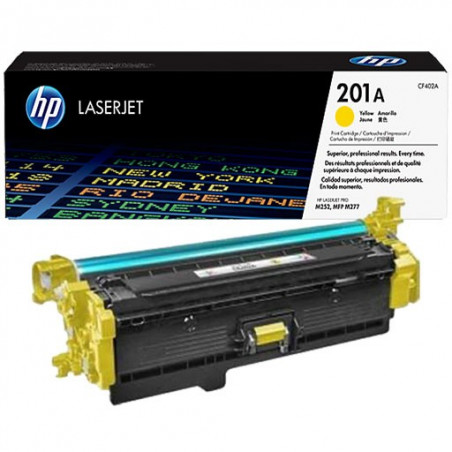 Cartouche de toner HP 201A LaserJet Jaune originale / 1 330 pages CF402A