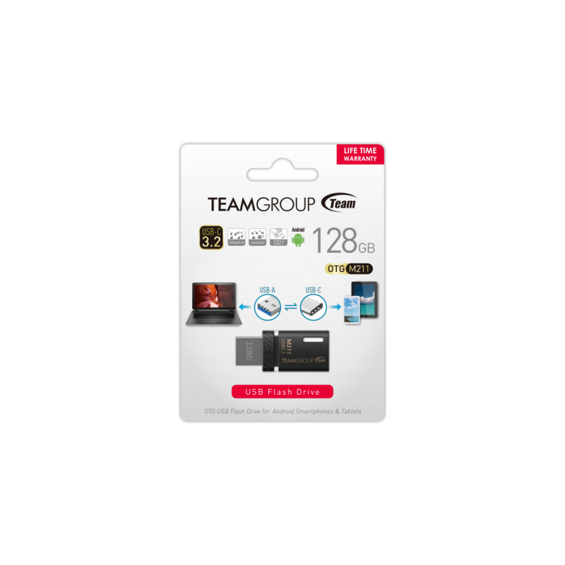 Clé USB OTG Type C TeamGroup M211 / 128 Go / USB 3.2