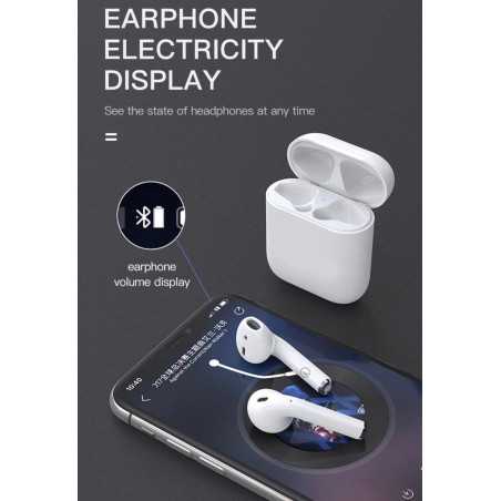 Ecouteurs Bluetooth inkax T02 / Blanc