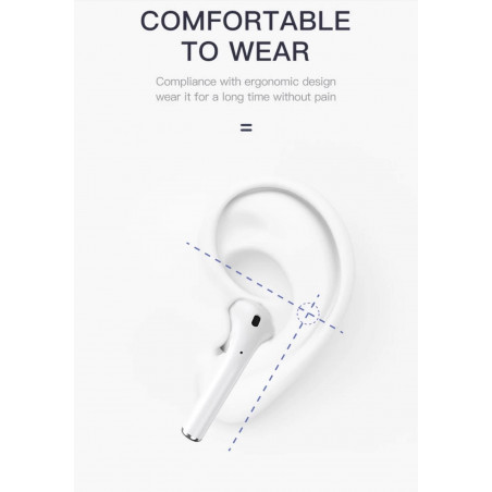 Ecouteurs Bluetooth inkax T02 / Blanc