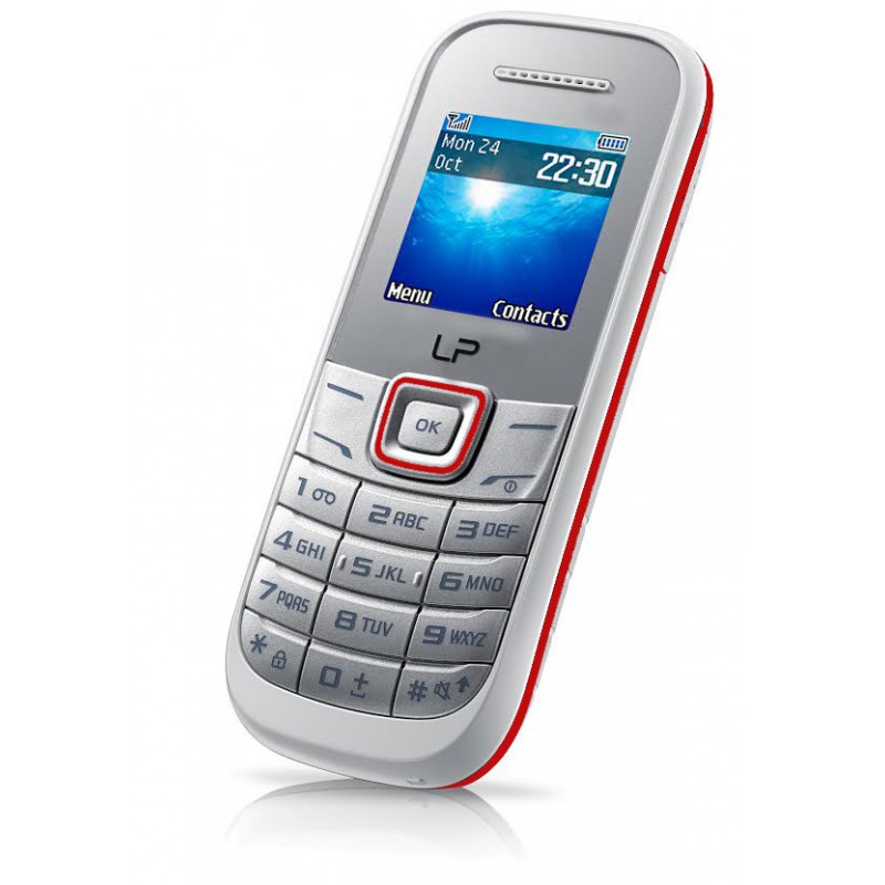 Téléphone Portable LP P10 / Double SIM / Blanc & Rouge