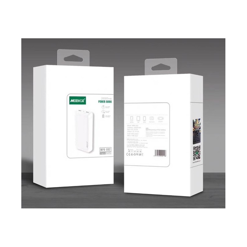 Power Bank Modem Cat MPB 002 / 20 000 mAh / Blanc