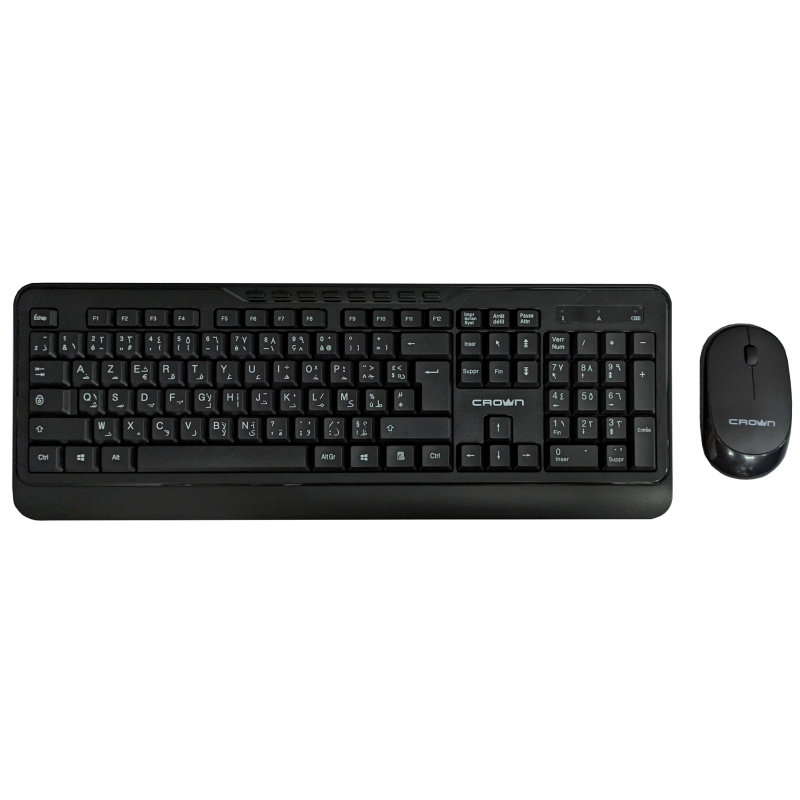 Ensemble Clavier et Souris Sans Fil Crown CMMK-550W / Noir Ensemble Clavier et Souris Sans Fil Crown CMMK-550W / Noir