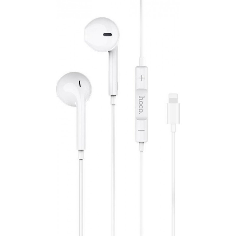 Écouteurs Stéréo HOCO avec microphone L7 Plus Lightning / Blanc