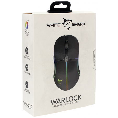 Souris Gamer White Shark WARLOCK GM-5010 / Noir / RGB