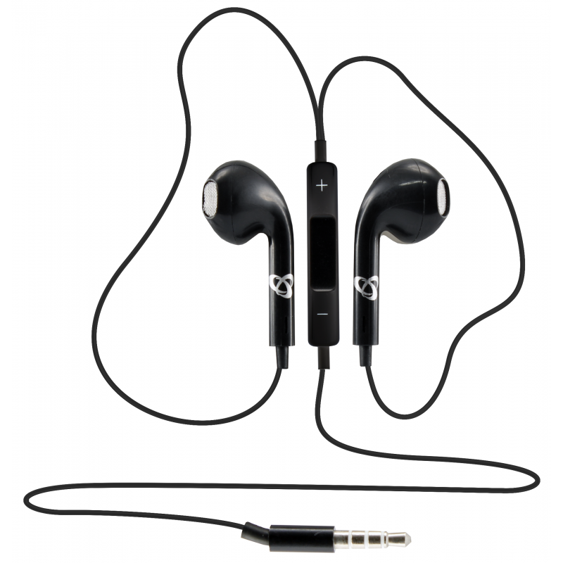 Écouteurs avec Microphone SBOX IEP-204B / Noir