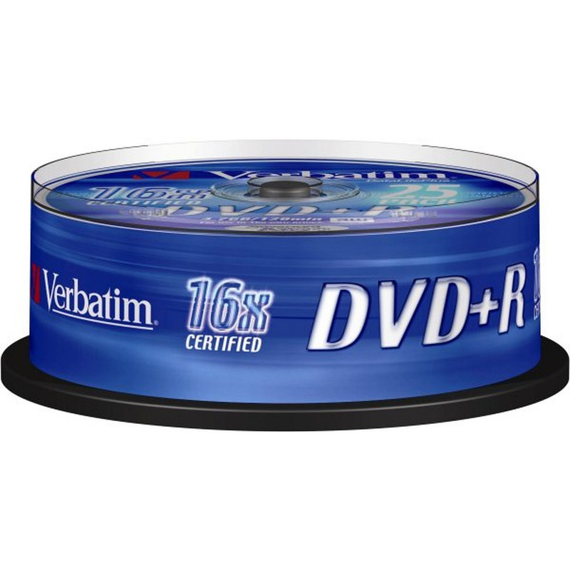 Pack de 25x DVD-R 4.7 Go 16x Verbatim
