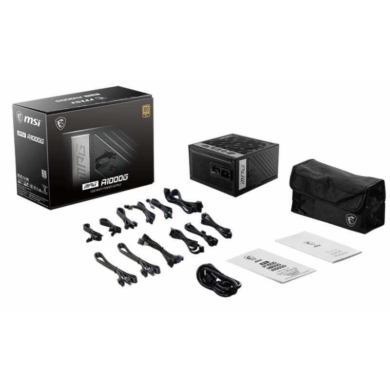 Boite d'alimentation modulaire MSI MPG A1000G / 1000W ATX / 80PLUS Gold