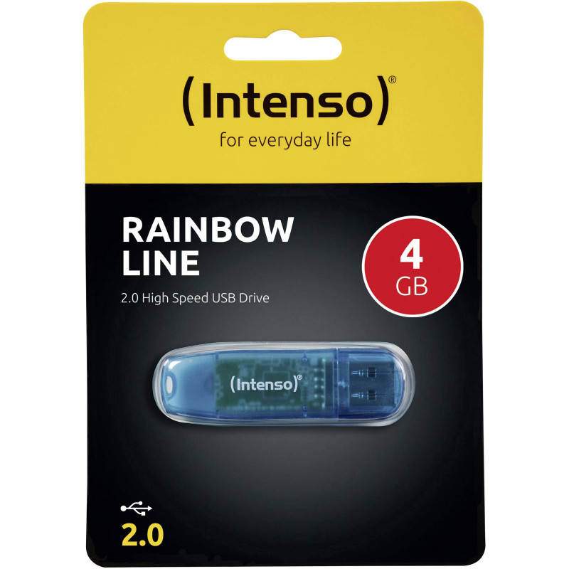 Clé USB Intenso Rainbow Line 4 Go / Bleu / USB 2.0