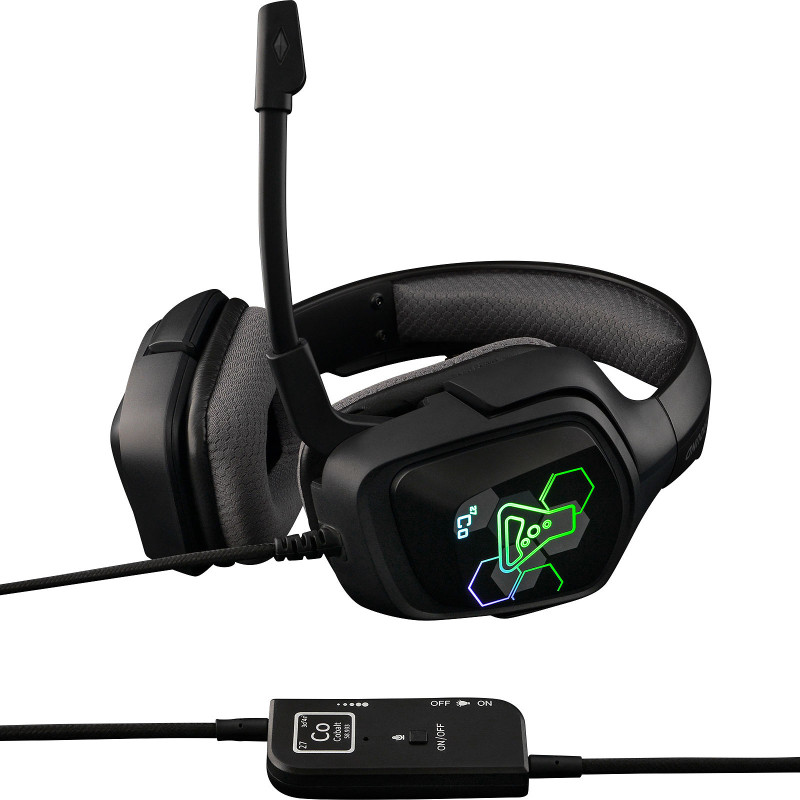 Casque-micro Gamer The G-Lab KORP Cobalt 7.1 Noir