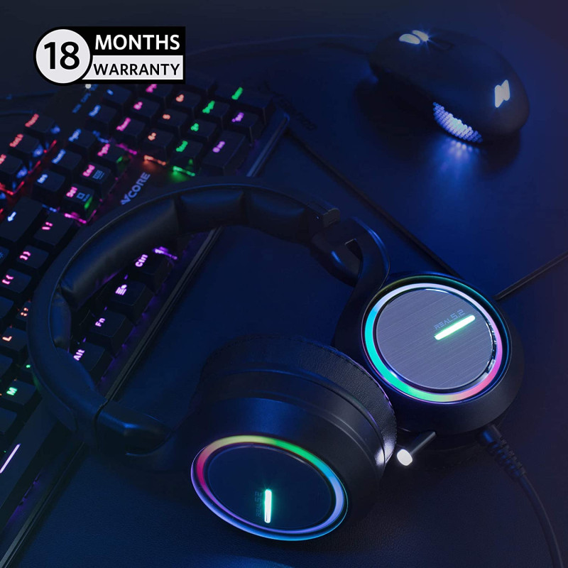 Casque-Micro Gaming ABKONCORE B1000R Real 5.2 / Noir / RGB