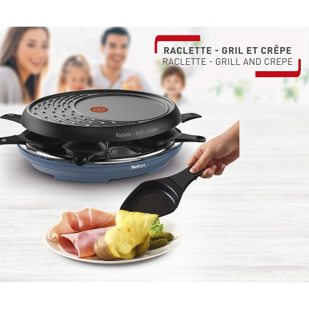 Appareil à Raclette 8 personnes 1050w + grill + crêpière TEFAL ...