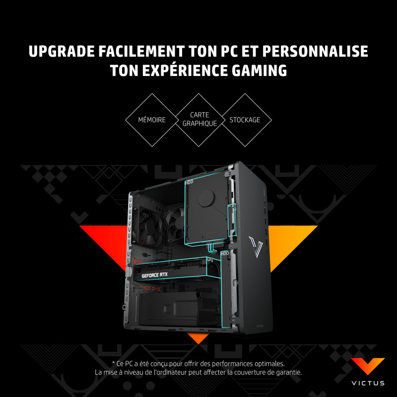 PC de Bureau Victus by HP 15L Gaming Desktop TG02-0003nk / i7-12700F / 16 Go / RTX 3060 Ti 8G