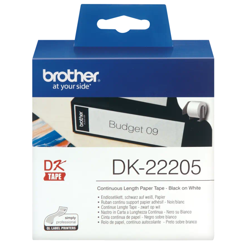 Rouleau de papier continu DK-22205 Brother / 30 x 62 mm
