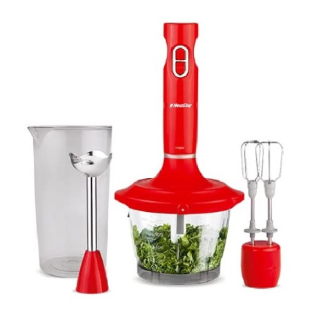 Mixeur Multifonctions 3 en 1 NEWSTAR MIX05R / 1 Litre /1700 Watts / Rouge