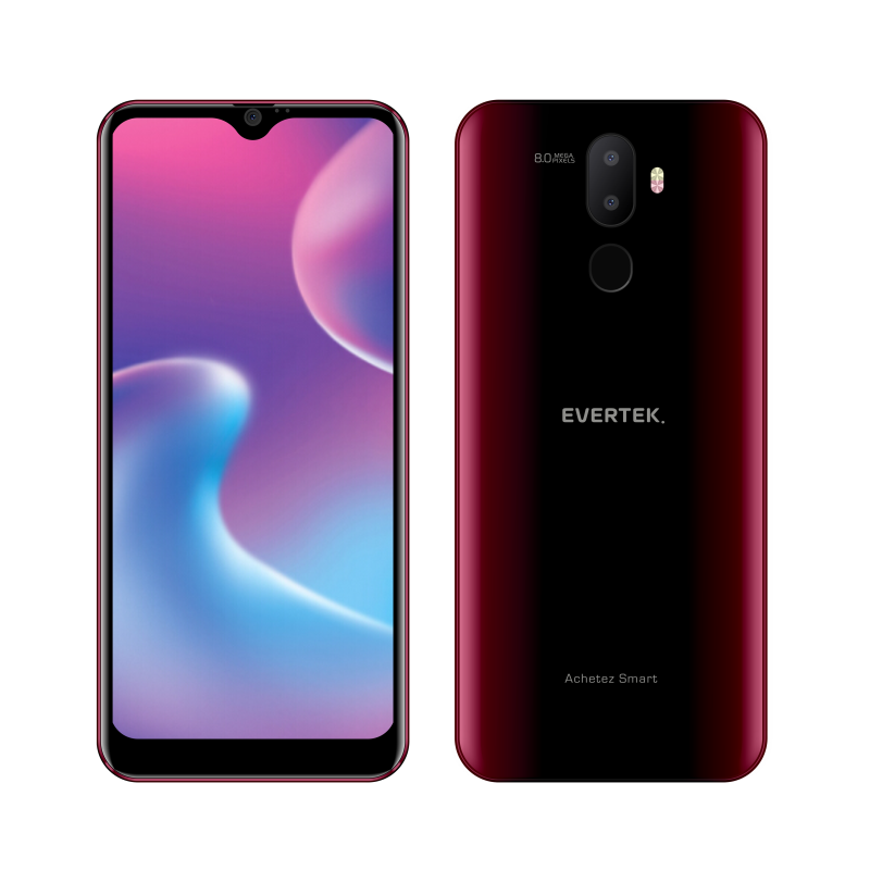 SMARTHONE EVERTEK M20 PRO / 2Go / 16Go / Rouge