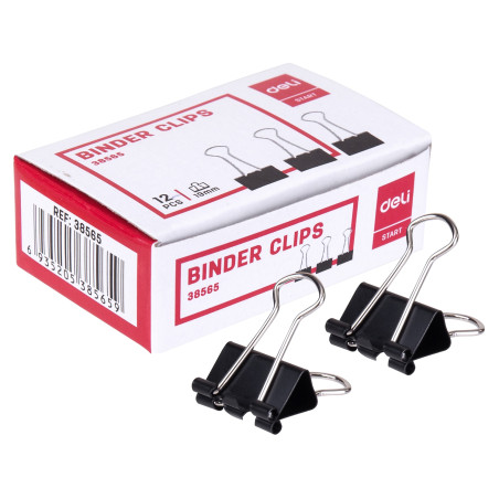 12x Pinces Clips Deli E38565 19 mm
