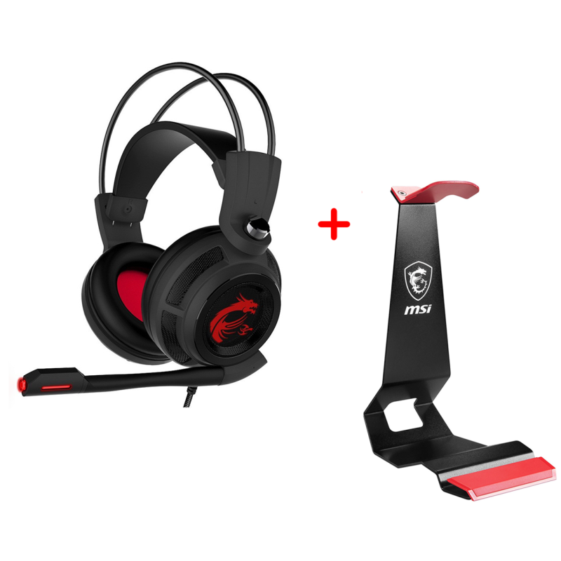 Casque Micro USB Gaming MSI DS502 + Support MSI HS01