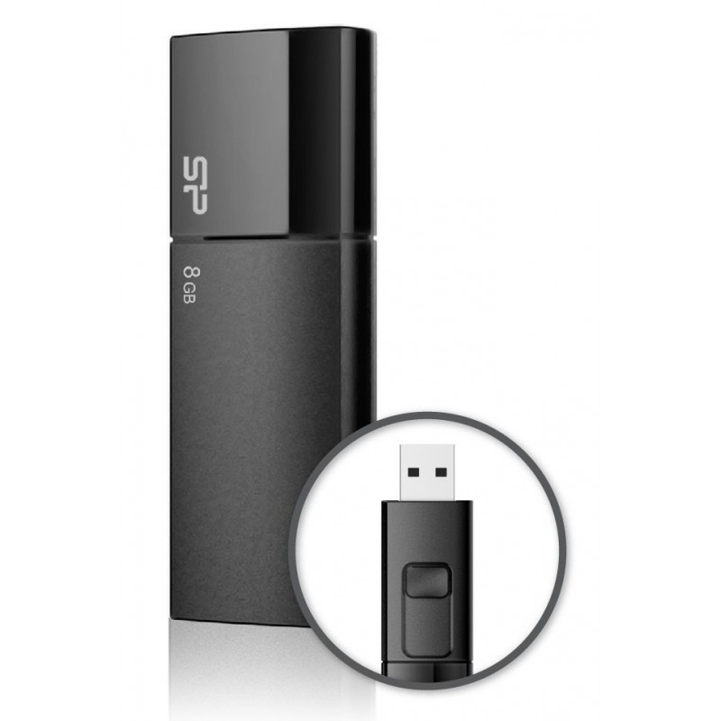 Clé USB Silicon Power Ultima U05 / 8 Go / Noir