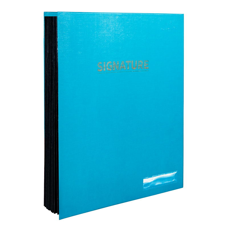 Parapheur Essential Purple / 32X 24,5 Cm / 24 Vues / Bleu Canard