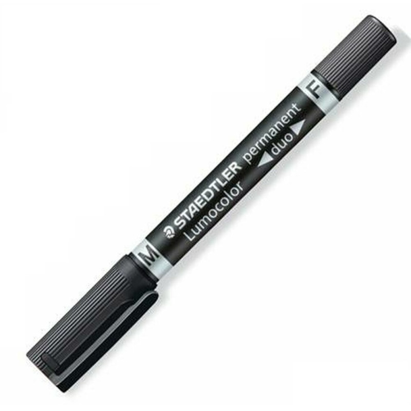 MARQUEUR PERMANENT STAEDTLER RECHARGABLE DOUBLE POINTE OGIVE /NOIR