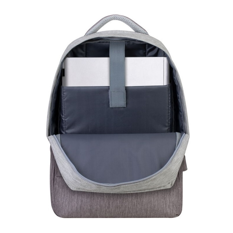 Sac à dos antivol pour pc portable 15.6" RivaCase 7562 / Gris et Moka