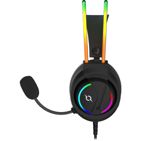 Casque Micro GAMER AQIRYS CYGNUS RGB / Filaire / Noir
