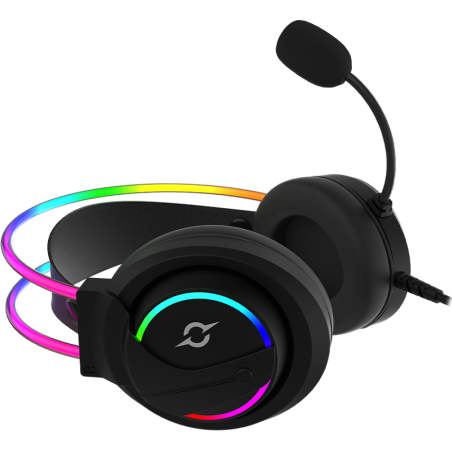 Casque Micro GAMER AQIRYS CYGNUS RGB / Filaire / Noir