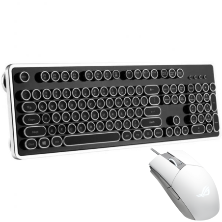 Pack Gaming Clavier Mécanique Rétroéclairé NANOXIA abkoncore Ncore + Souris USB Gaming Asus ROG ...