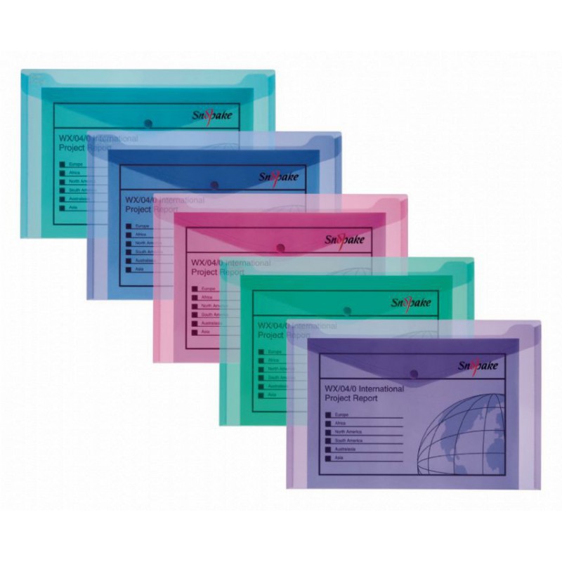 5x Pochettes de classement Snopake Polyfile DL Electra