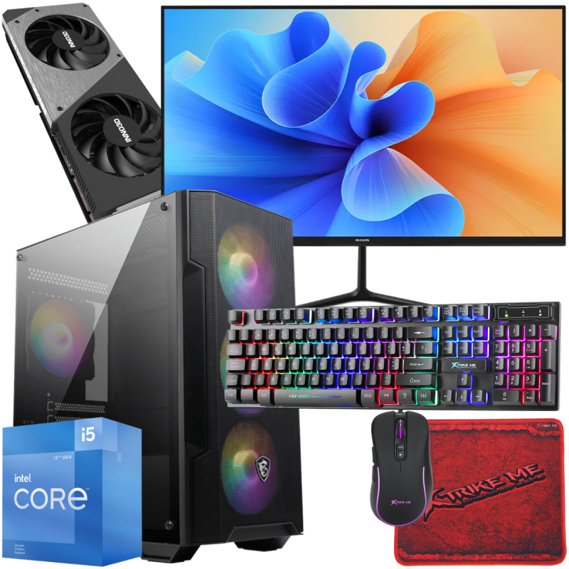 Setup Gamer Special Pc de Bureau Gaming / i5-12400F 12e Gén / RTX 4060 ...
