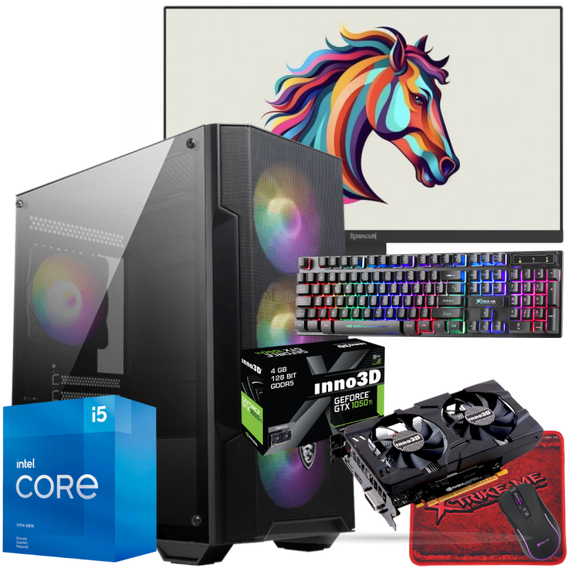 Setup Gamer Special Pc de Bureau Gaming / i5-11400F 11e Gén / GTX 1050 ...
