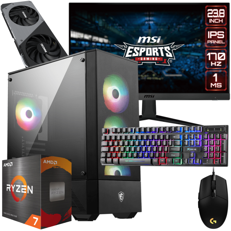 Setup Gamer Special Pc de Bureau Gaming / Ryzen 7 5800X / RTX 4060 TWIN ...