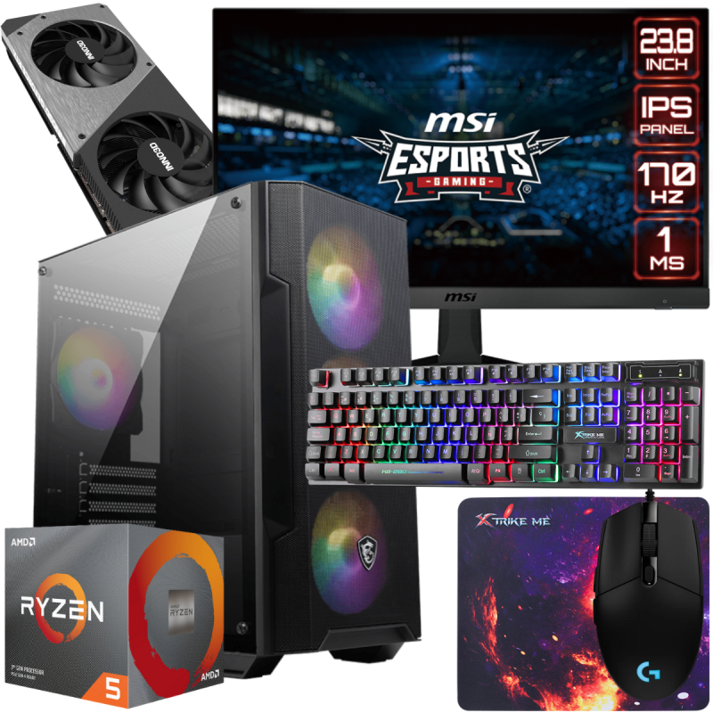 Setup Gamer Special Pc de Bureau Gaming / Ryzen 5 3600 / RTX 4060 Ti ...