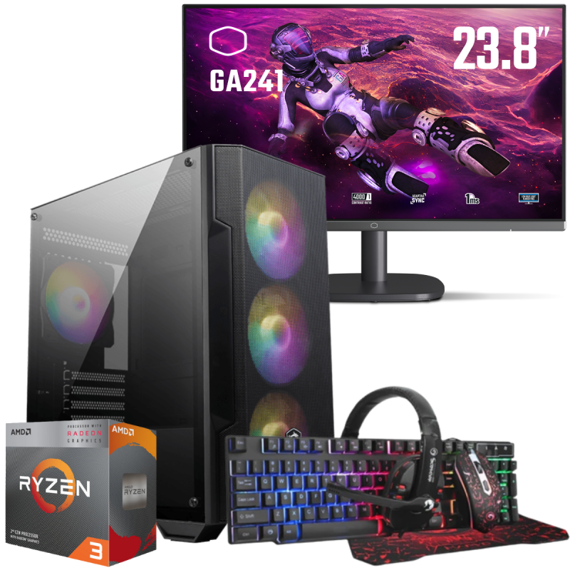 Setup Gamer Special Pc de Bureau ELITE / Ryzen 3 3200G / RX Vega 8 / 16 ...