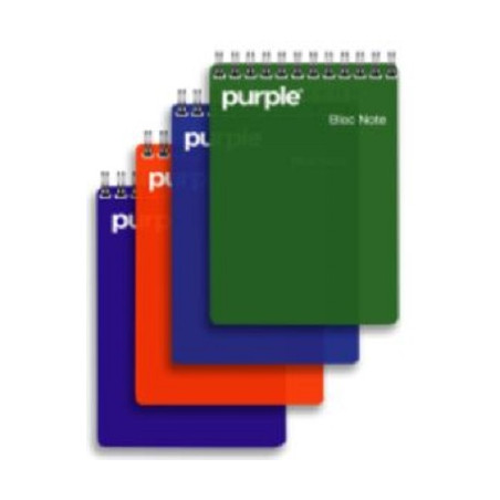 Bloc Note WIRO PP 100 PAGES Purple / 14,8x 21Cm / Assortis A5 / Mauve