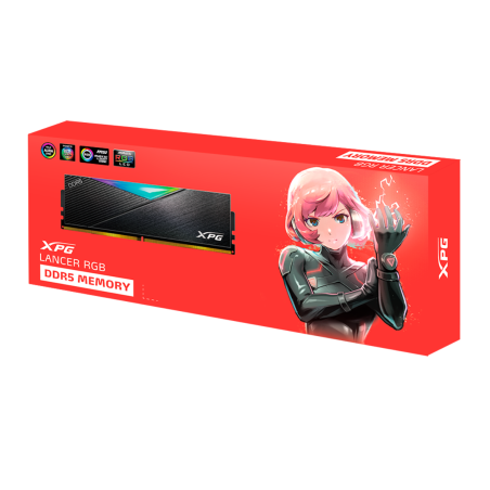 Kit Mémoire ADATA XPG LANCER RGB DDR5 64 Go (2x 32Go) 6000 MHz / Noir