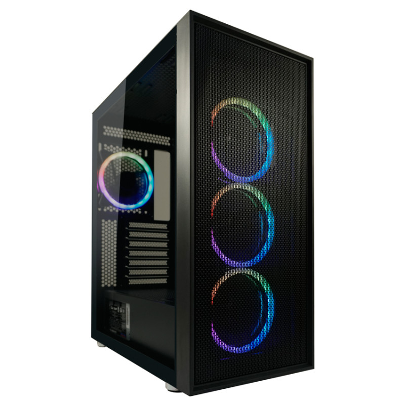 Boîtier Gamer LC-POWER Gaming 802B Black_Wanderer_X ATX Midi-Tour / Noir