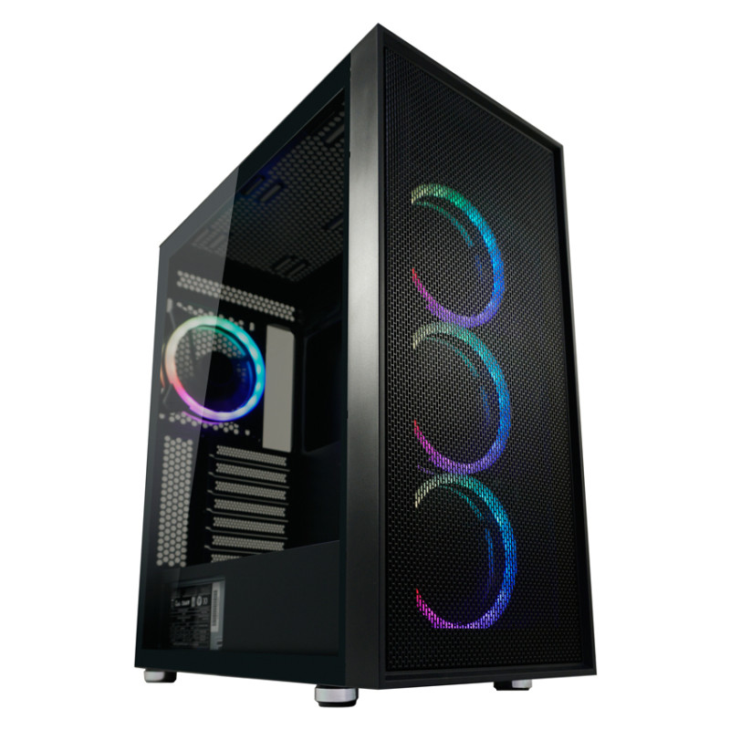 Boîtier Gamer LC-POWER Gaming 802B Black_Wanderer_X ATX Midi-Tour / Noir