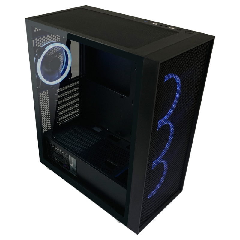 Boîtier Gamer LC-POWER Gaming 802B Black_Wanderer_X ATX Midi-Tour / Noir