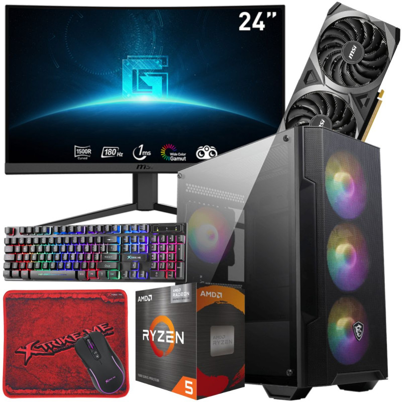 Setup Gamer FULL MSI Pc de Bureau Gaming / Ryzen 5 5600X / RTX 3060 12G ...