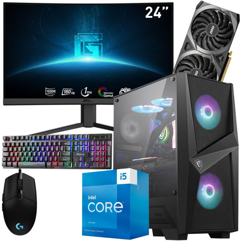 Setup Gamer Full MSI Pc de Bureau Gaming / i5-13400F / RTX 3060 12G ...
