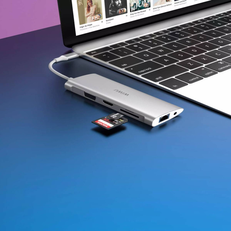 HUB USB-C 11 EN 1 WIWU Alpha A11 / Argent