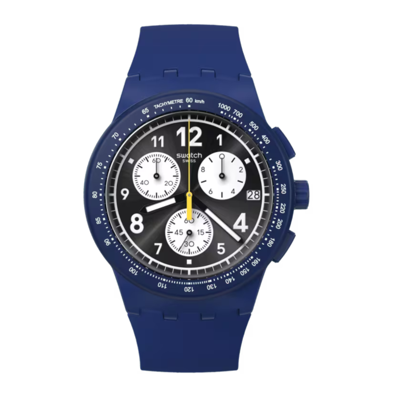 Montre Mixte Unisexe Swatch NOTHING BASIC ABOUT BLUE SUSN418 / Bleu